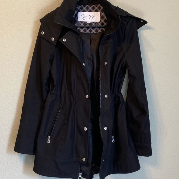 Jessica Simpson | Jackets & Coats | Jessica Simpson Black Rain Jacket ...